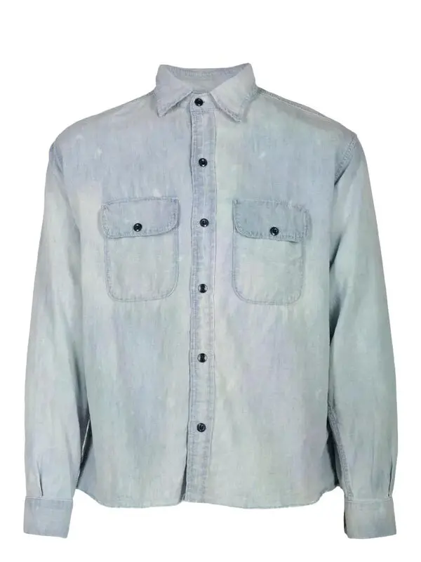 MONOSTEREO Raw-hem Shirt - Blue