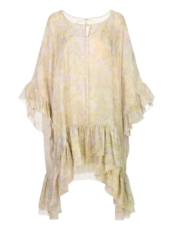 Chloé Ruffled Asymmetric Dress - Neutrals