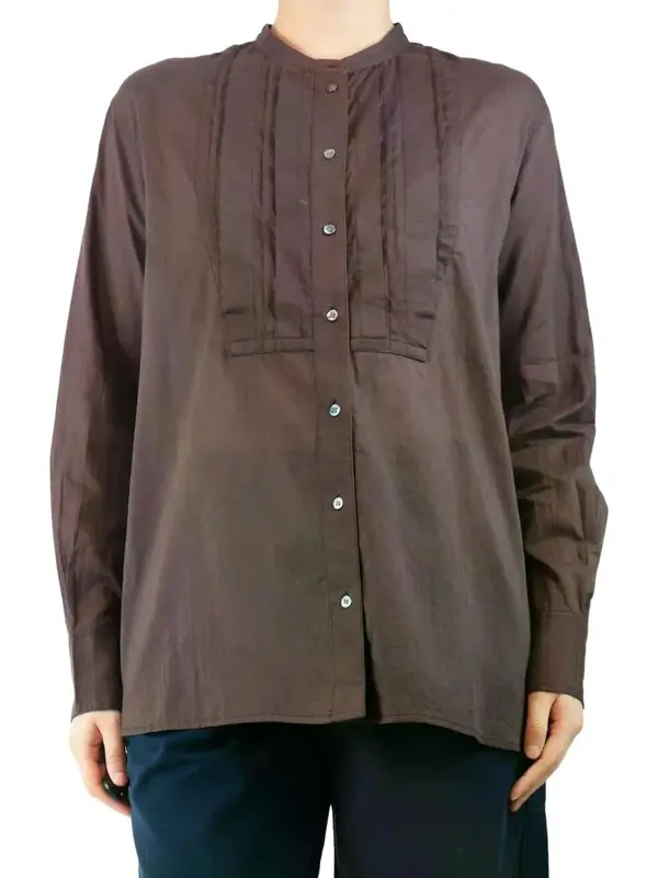 Soeur Eleanore Pintuck-pleat Shirt - Brown