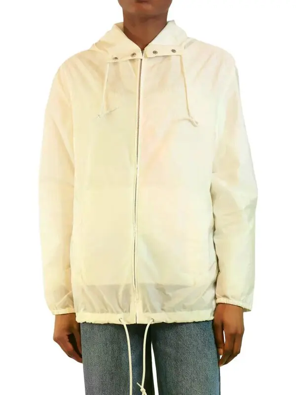 Miu Miu Drawstring Hooded Jacket - Neutrals