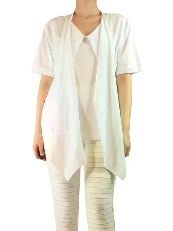 Dries Van Noten White Cotton Draped T-shirt - Neutrals