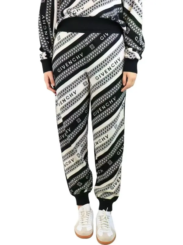 Givenchy Chain Print Track Pants - Black