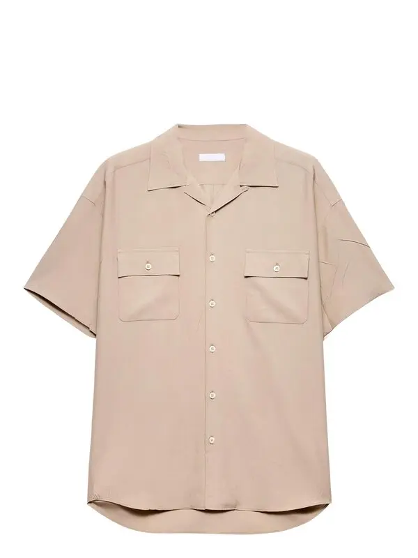 Prada Silk Short-sleeve Shirt - Neutral