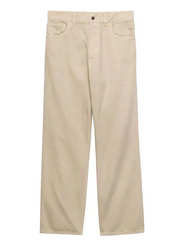 Prada Old Denim Straight Leg Jeans - Neutral