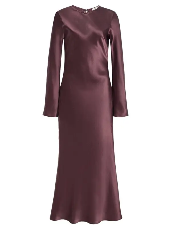 BY MALENE BIRGER Silk Satin Maxi Dress - Purple
