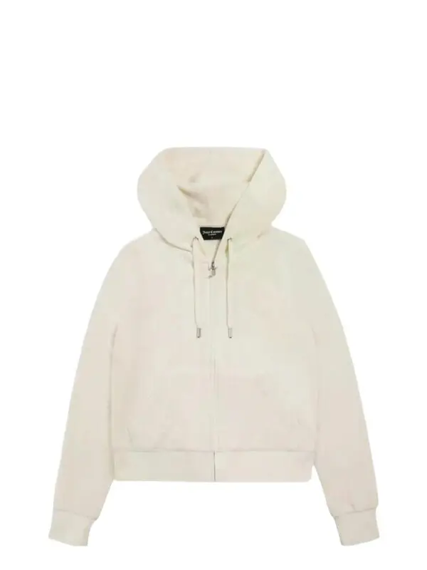 Juicy Couture Robertson Velour Hoodie - Neutrals