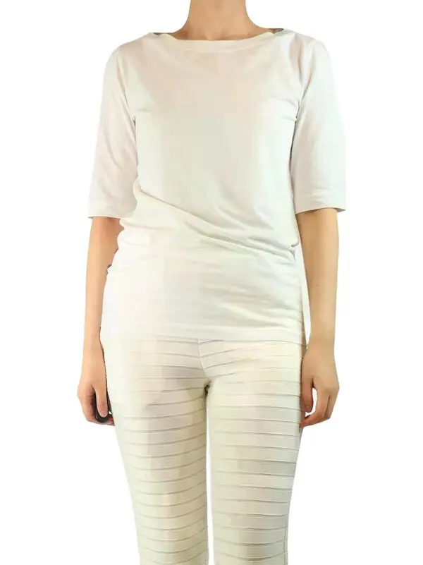 Brunello Cucinelli Beaded Trim T-shirt - White
