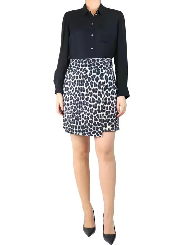 P.a.r.o.s.h Leopard-print Wrap Mini Skirt - Neutrals
