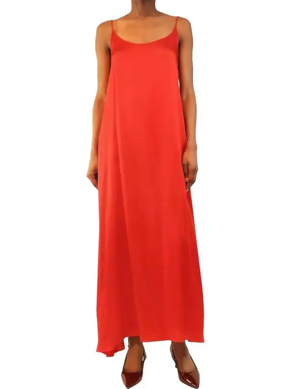 MANSUR GAVRIEL Silk Maxi Slip Dress - Red