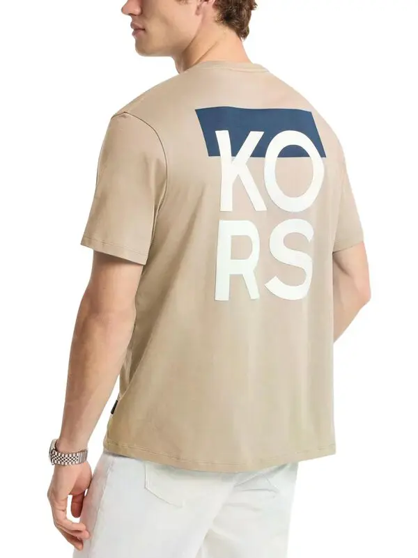 Michael Kors Logo-print Short-sleeve T-shirt - Neutrals