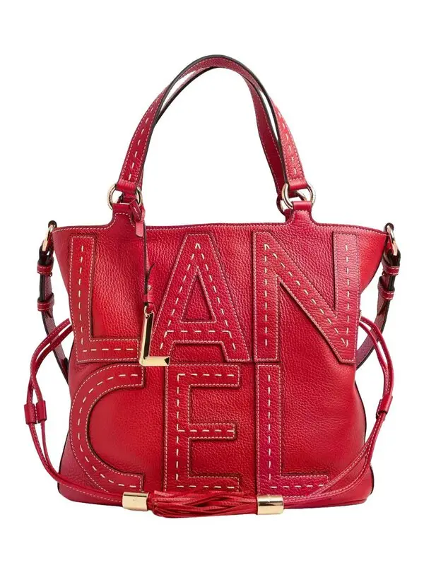 LANCEL Medium Premier Flirt Leather Bucket Bag - Red