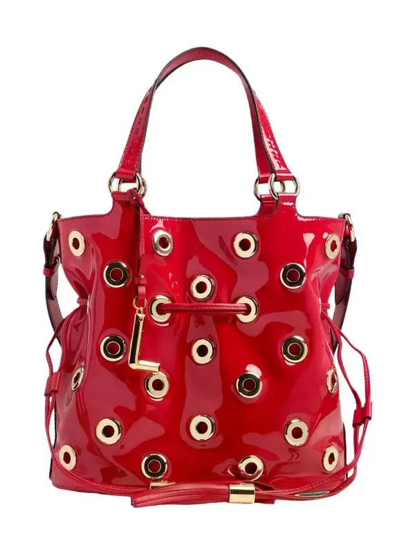 LANCEL Premier Flirt Bucket Bag With Eyelet Embellishments - Red