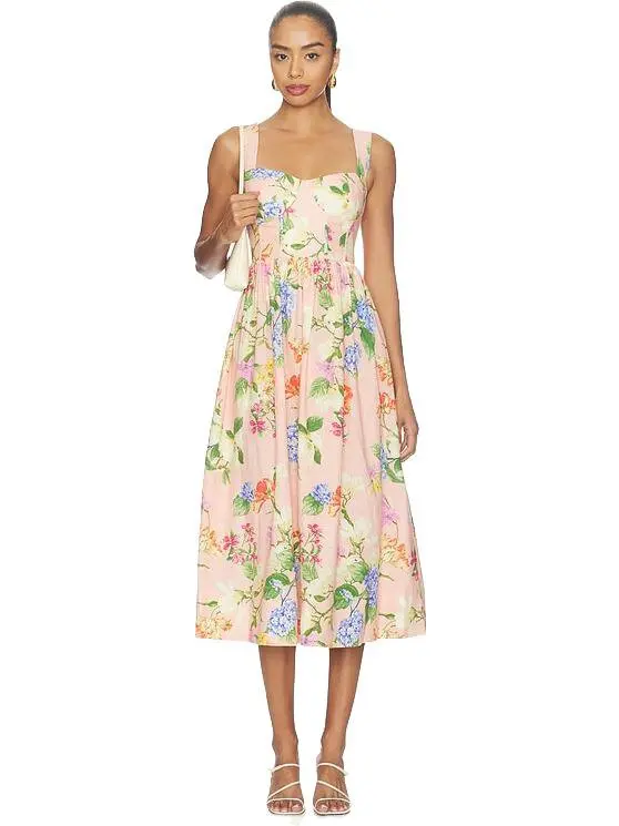 Yumi Kim Shauna Printed Linen Blend Midi Dress - Multi