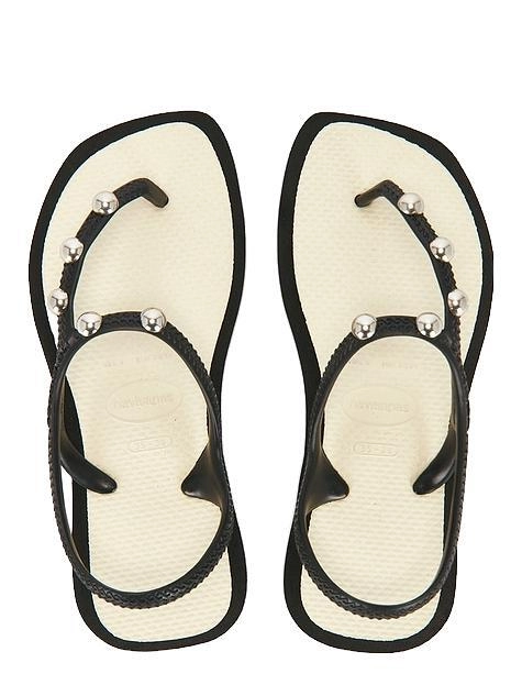 Havaianas Flash Fusion Sandal With Silver-tone Detail - Black