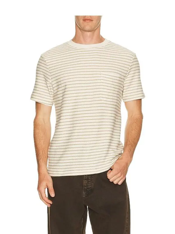 FRAME Ribbed Striped Tee In . Also - Multi