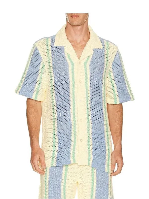 True Religion Short Sleeve Knit Stripe Shirt In . Also - Multi