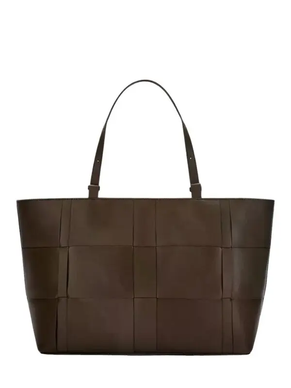 DEMELLIER Florence Woven Leather Tote Bag - Brown