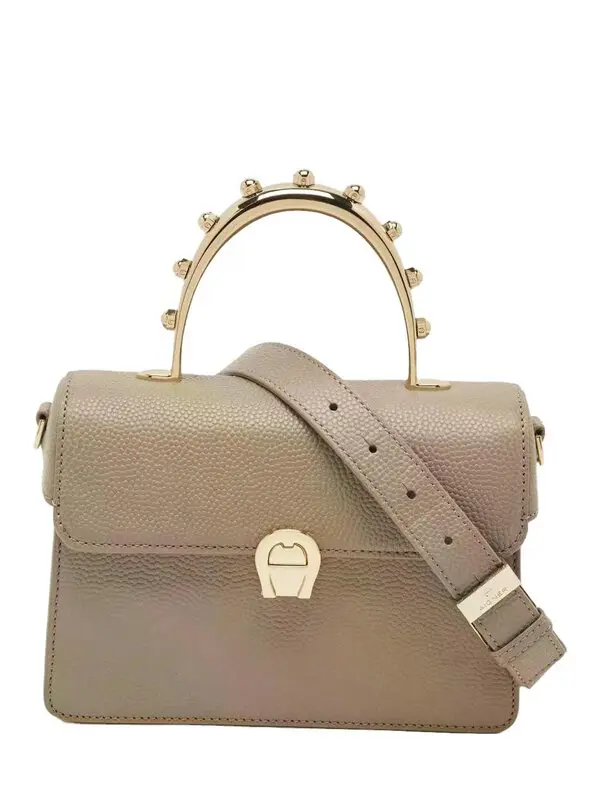 AIGNER Small Genoveva Tote Bag With Pearl Top Handle - Neutrals