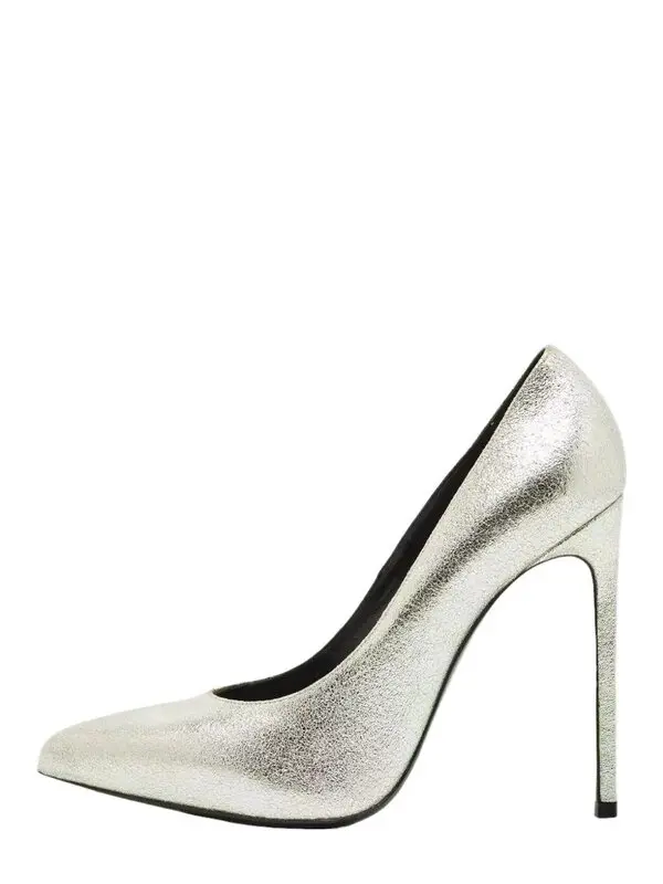 Saint Laurent Zoe Heeled Pumps - Silver
