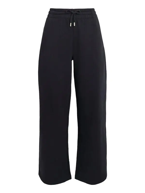 Harrods Cotton Jersey Wide-leg Sweatpants - Black