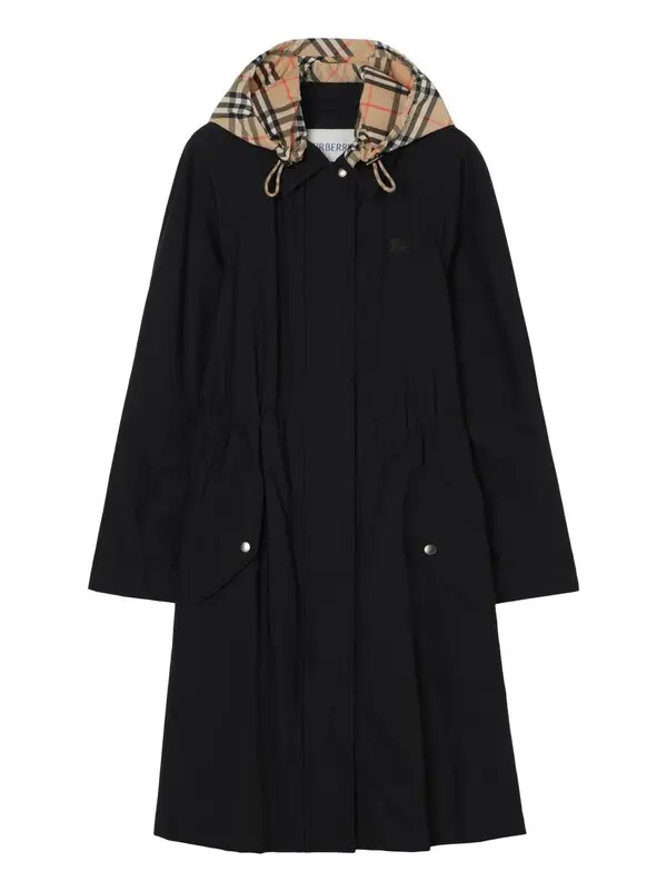 Burberry Hooded Parka With Detachable Hood - Black
