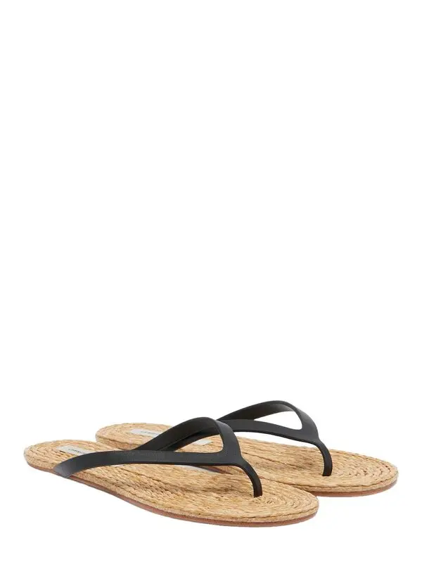 Christopher Esber Palma Leather Thong Sandals - Black