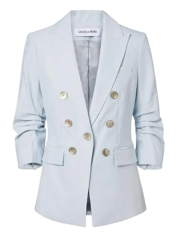 Veronica Beard Tomi Dickey Twill Single-breasted Blazer - Blue