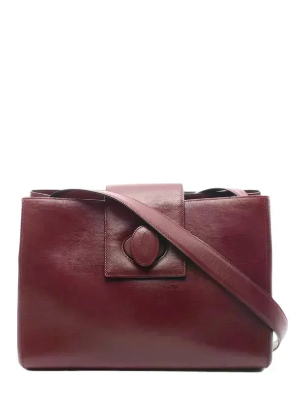 Cartier Burgundy Leather Shoulder Bag - Red