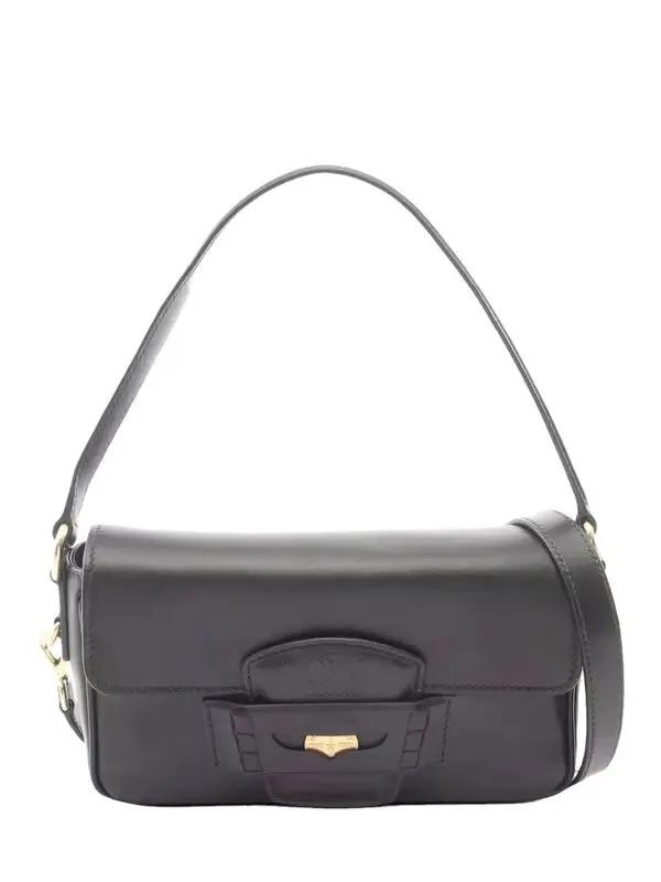 Miu Miu Penny Leather Shoulder Bag - Black