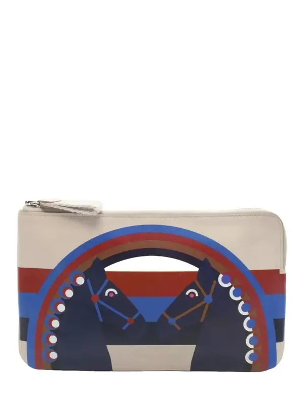 Hermès Carré Pocket Rainbow Love Pouch - Neutrals