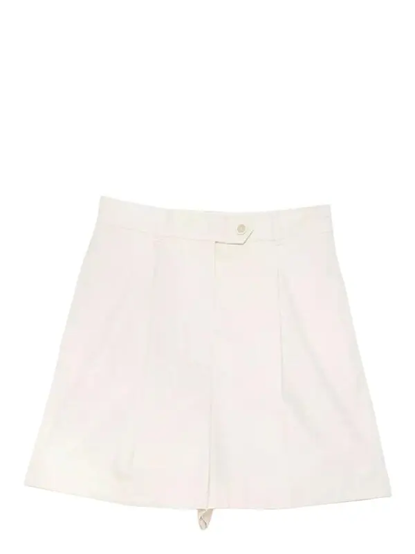 Bally Pleated Turn-up Shorts - Neutrals