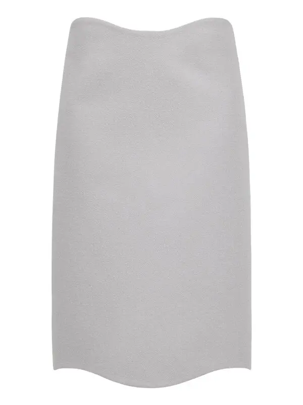 Alaïa Wool Mini Pencil Skirt - Grey