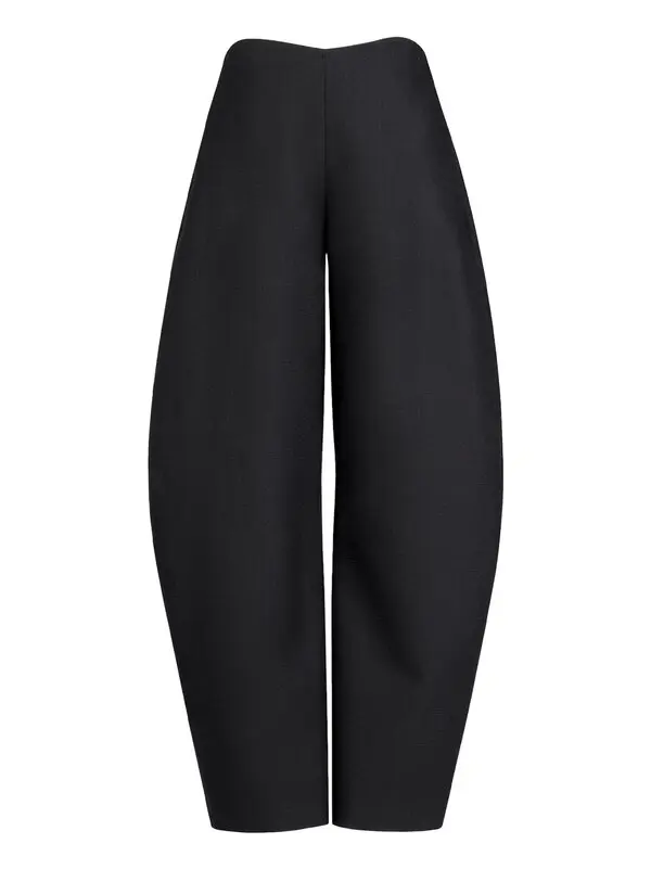 Alaïa Wool Curved-leg Trousers - Black