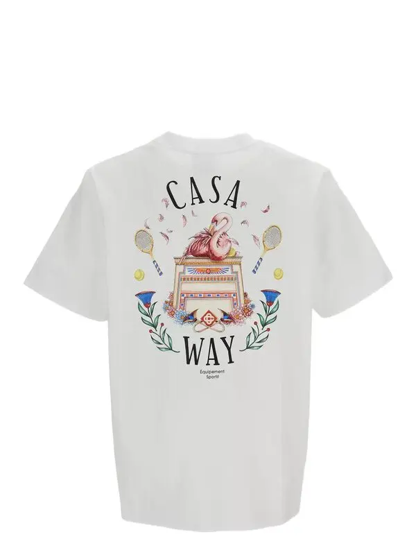 Casablanca Logo-print Short-sleeved T-shirt - Neutrals