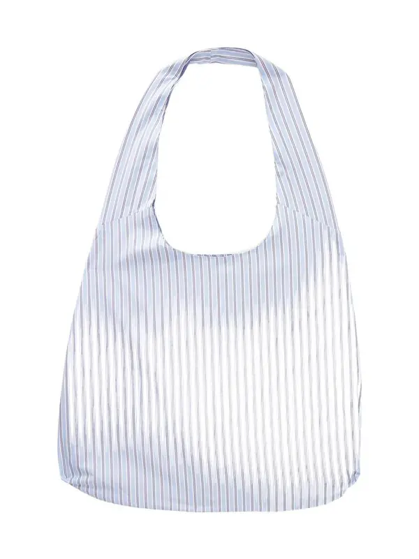 GOHAR WORLD Striped Cotton Shoulder Bag - Blue