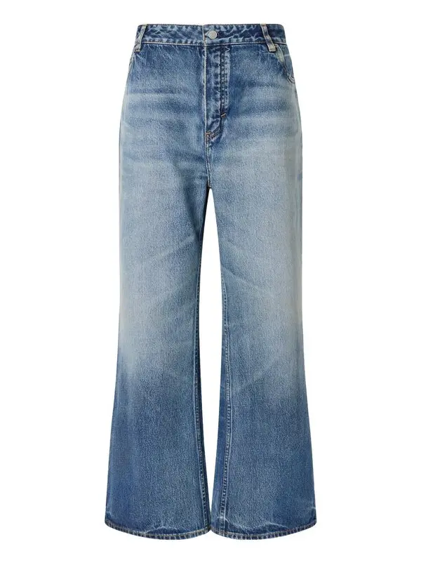 Alaïa Mid-rise Wide-leg Jeans - Blue