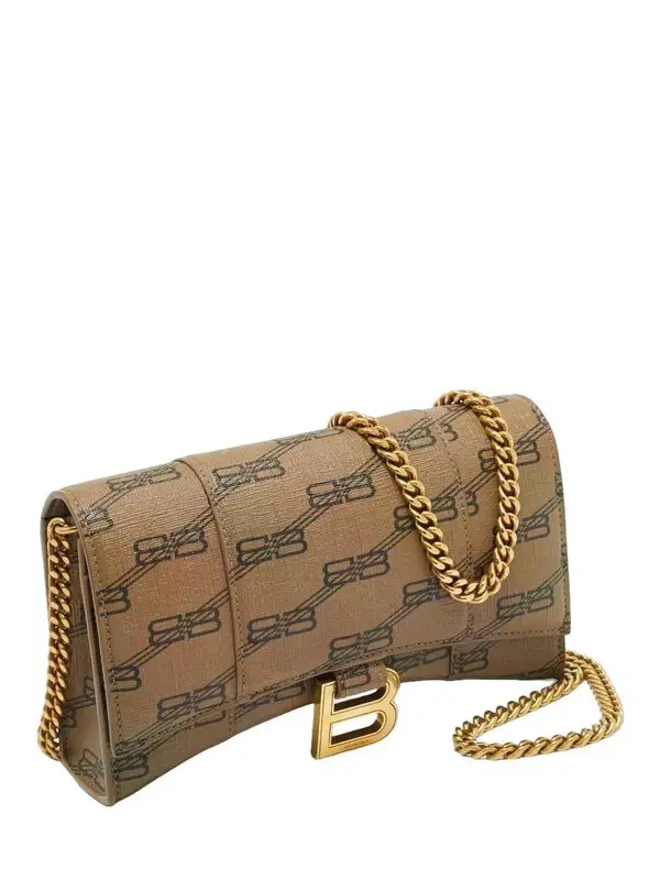 Balenciaga Hourglass Bb Shoulder Bag - Neutrals