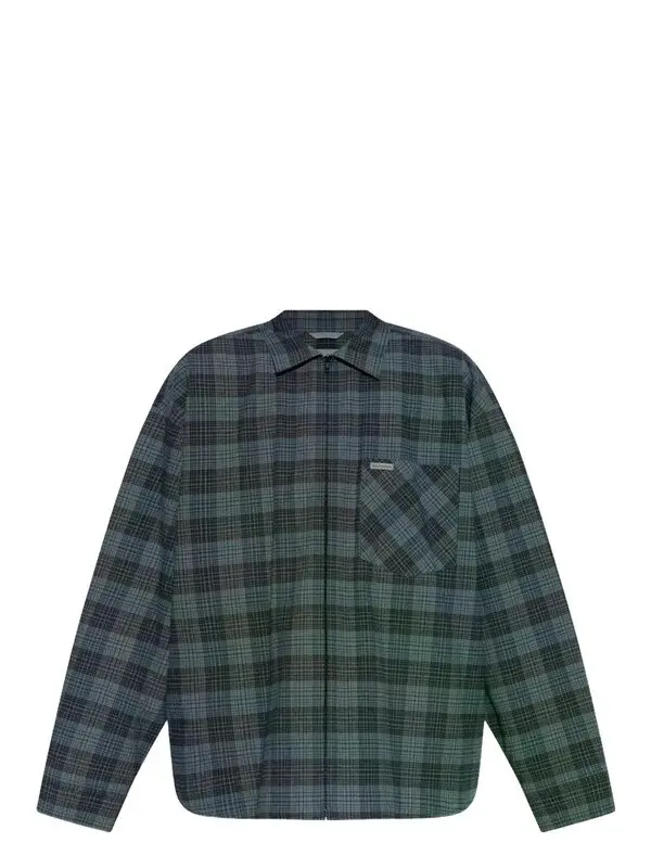 Balenciaga Checked Shirt - Blue