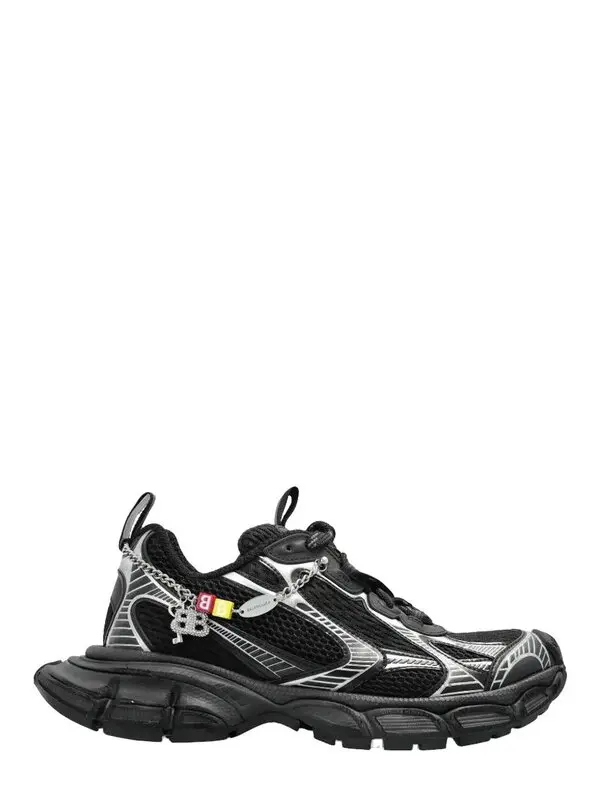 Balenciaga 3xl Charm-embellished Mesh Sneakers - Black