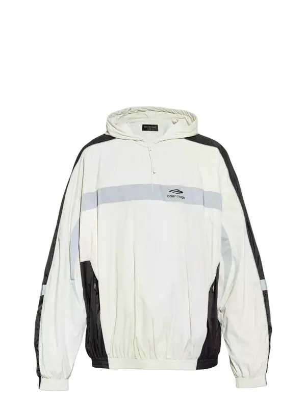Balenciaga 3b Sports Icon Zip Hoodie - White