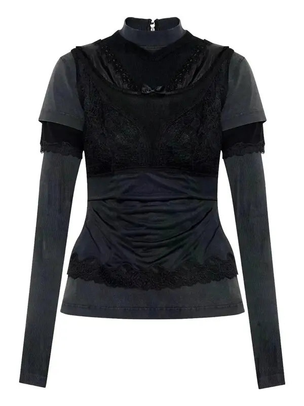 Balenciaga Layered Top - Black