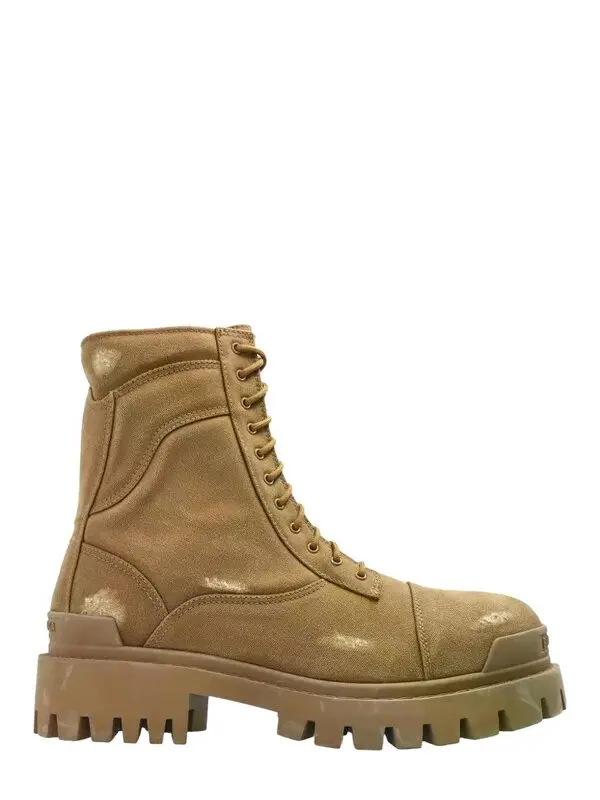 Balenciaga Lace-up Tread Sole Boots - Neutrals