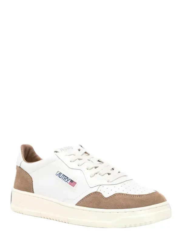 AUTRY Suede-panelled Perforated Sneakers - White
