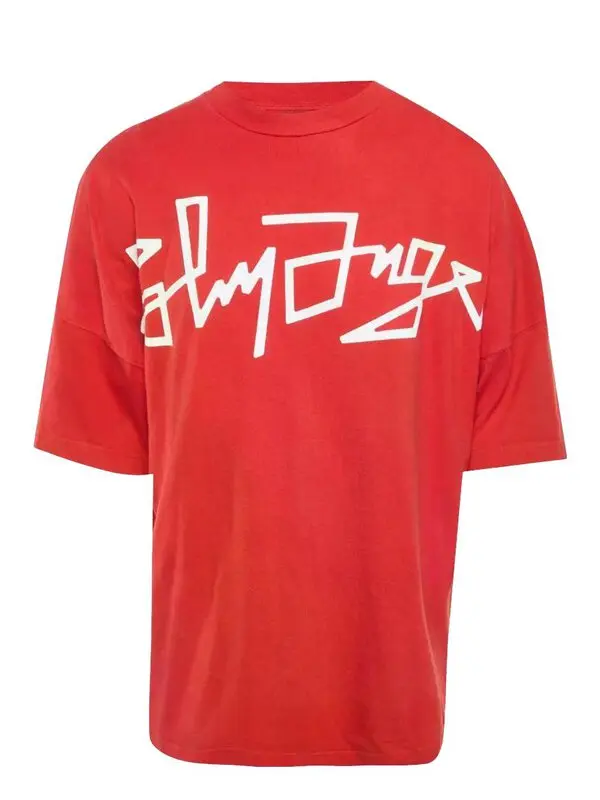 Palm Angels Logo Oversized T-shirt - Red