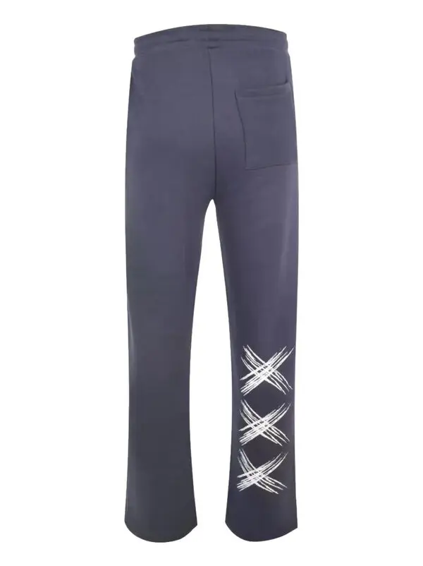 EXIT SOCIETY Xxx Logo-print Track Pants - Grey