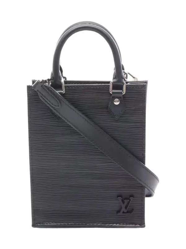 LOUIS VUITTON Epi Petite Sac Plat Handbag - Black