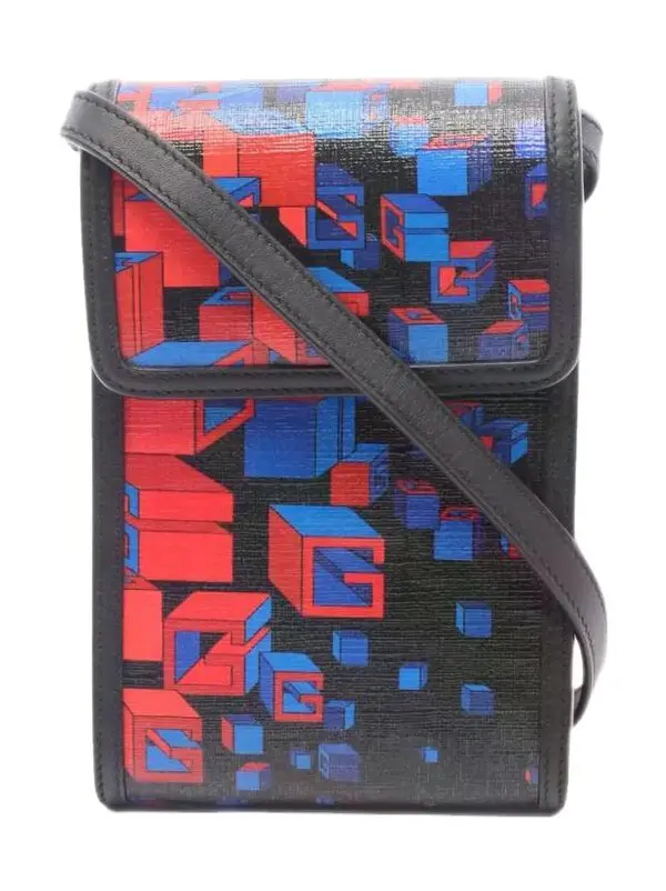 Gucci Square G Space Print Cross Body Bag - Black