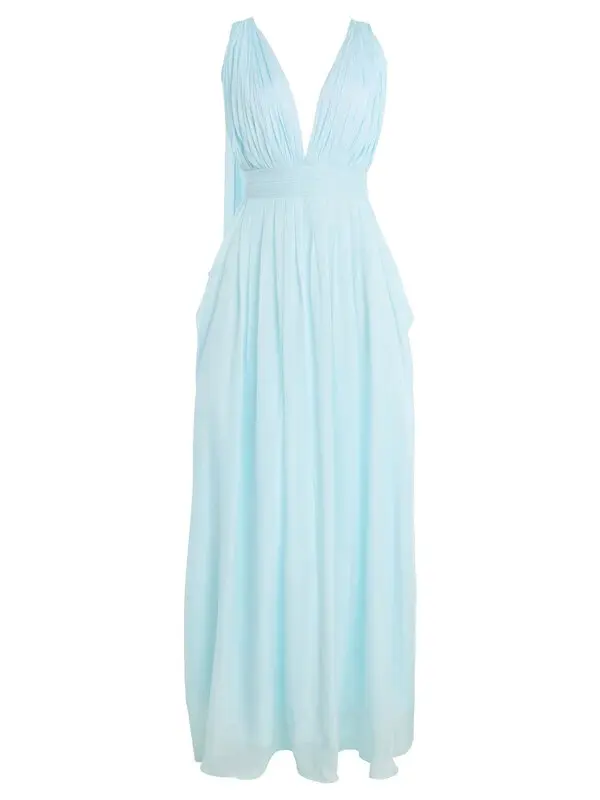 DEME The Sabrina Silk-chiffon Gown - Blue
