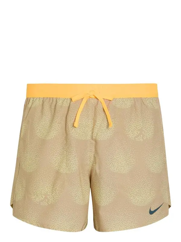 Nike Stride Dri-fit 5' Printed Running Shorts - Beige