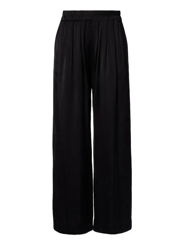 Isabel Marant Étoile Nolia Satin Wide-leg Trousers - Black